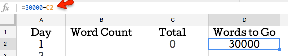 Daily Word Count Tracker Spreadsheet Excel Google Sheets 